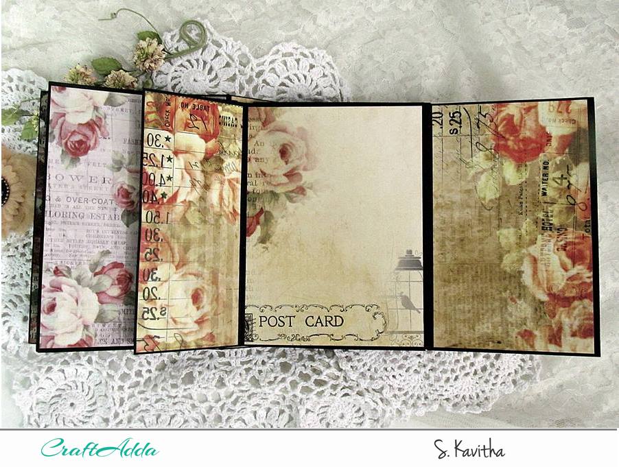 Vintage floral mini album - CraftAdda Blog