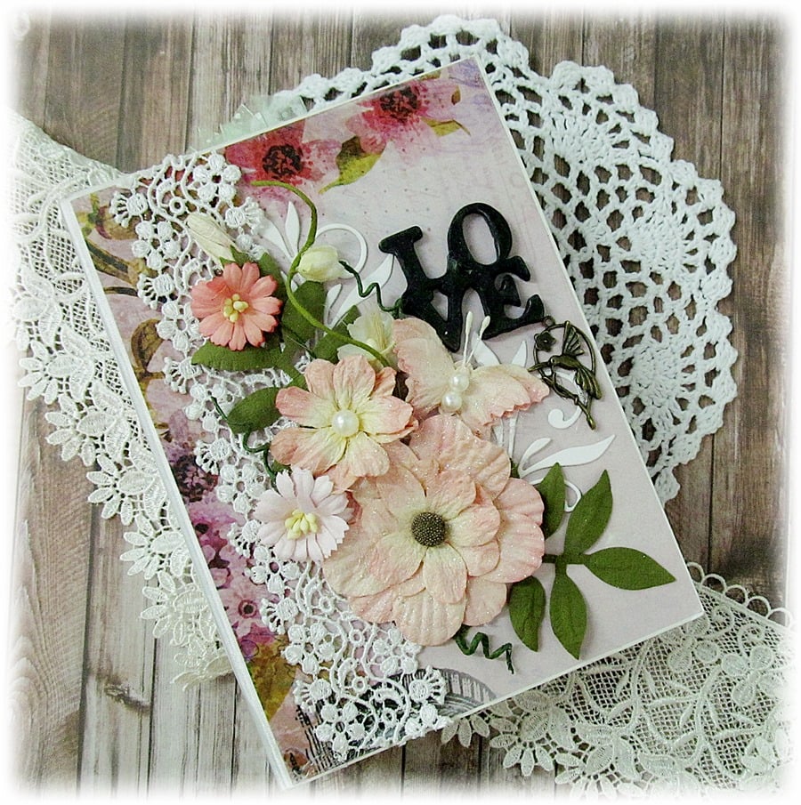 Shabby chic pocket mini album - CraftAdda Blog