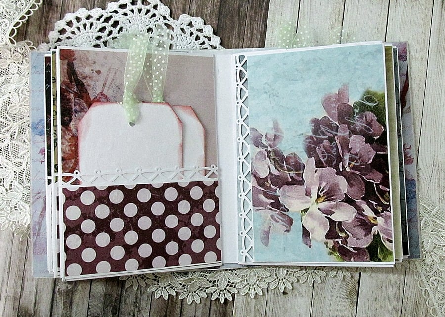 Shabby chic pocket mini album - CraftAdda Blog