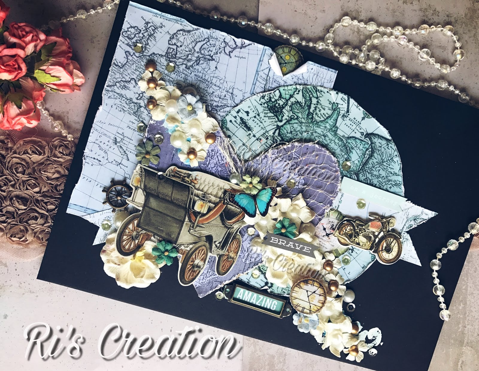 Layout using CrafTangles Vintage Maps by Riddhi Jani (Guest Post ...