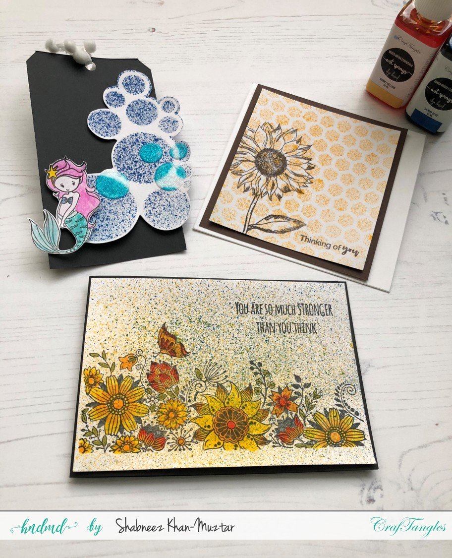 Crafting With CrafTangles Art Sprays & Stencils - CraftAdda Blog