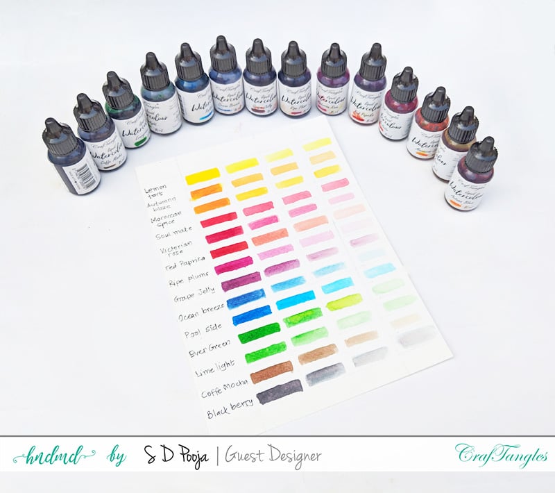 Exploring CrafTangles Liquid watercolors with different techniques by ...