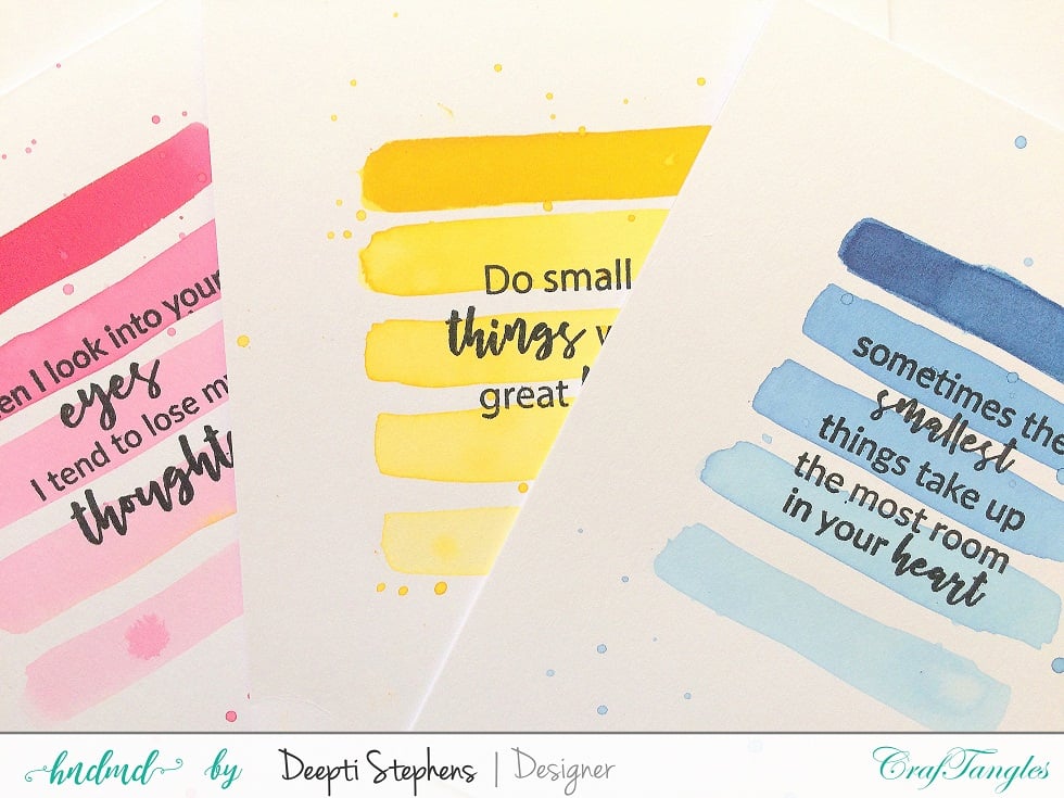 SIMPLE OMBRE WATER COLOR CARDS - CraftAdda Blog