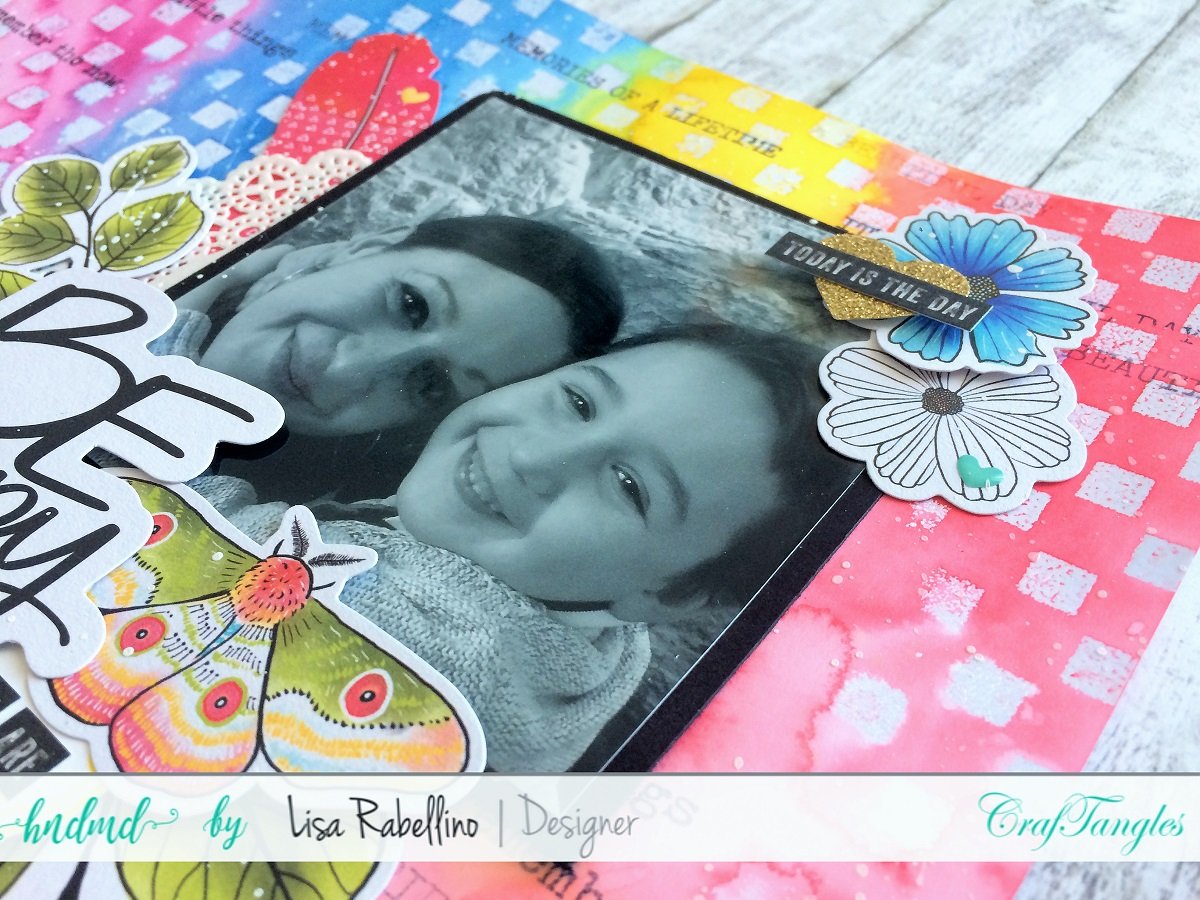 Rainbow Layout with Craftangles Color Mists - CraftAdda Blog