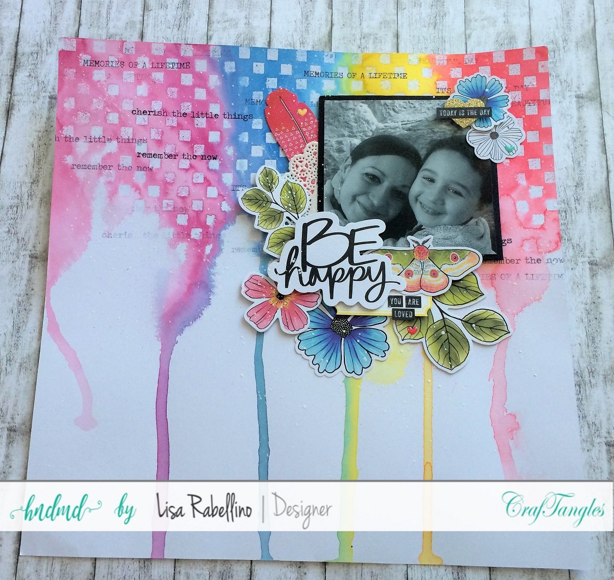 Rainbow Layout with Craftangles Color Mists - CraftAdda Blog