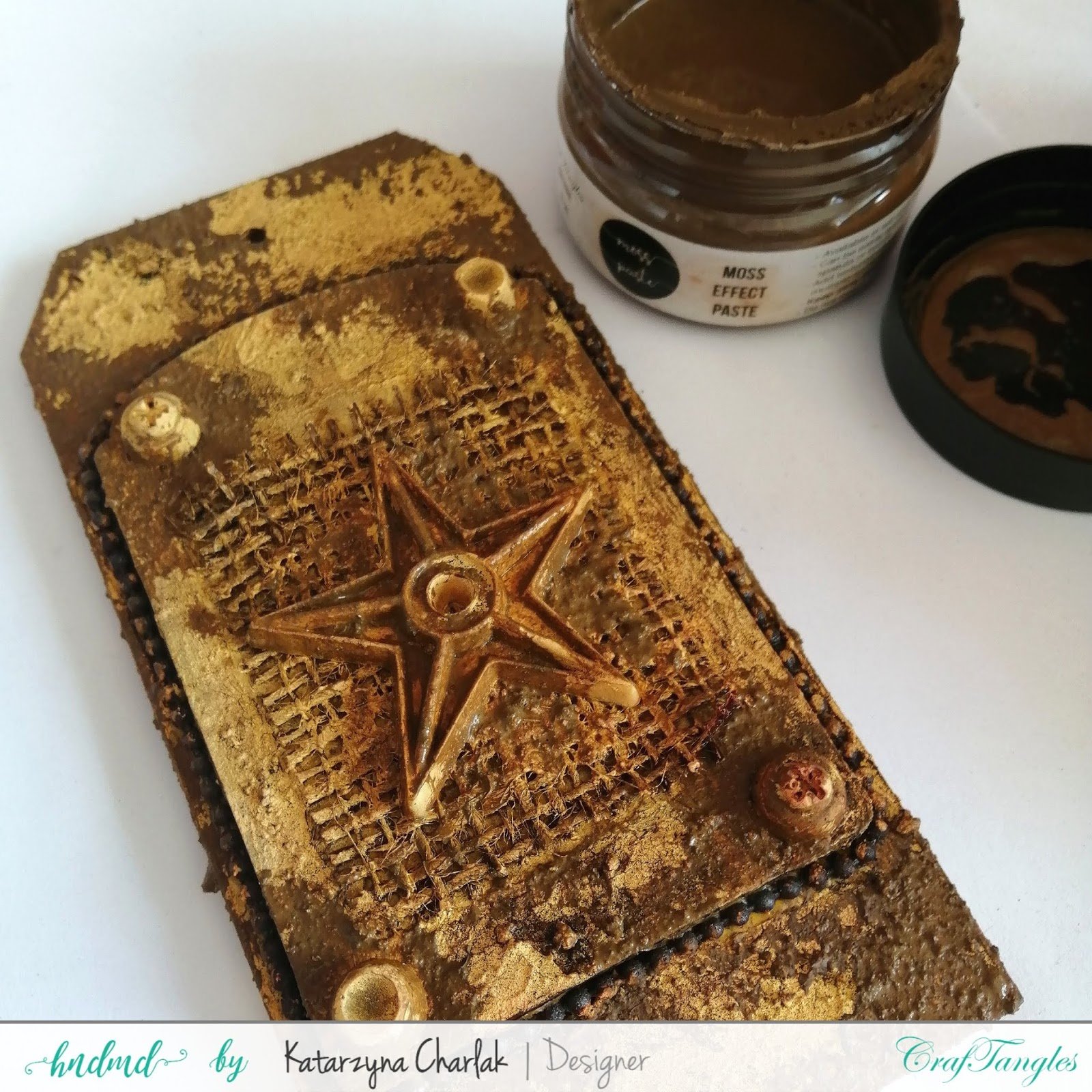 Rusty Tag- step by step tutorial by Katarzyna Charlak - HNDMD Blog