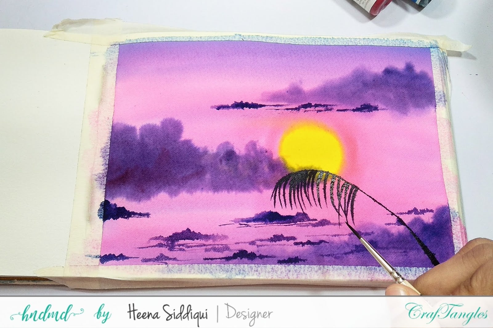 Simple Watercolor Sunset