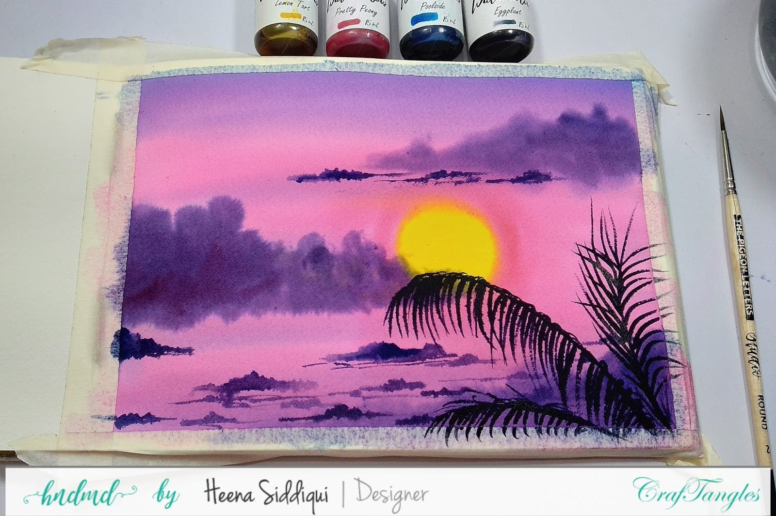 Easy Watercolor Paintings Of Sunsets Easy Watercolor Sunset Tutorial