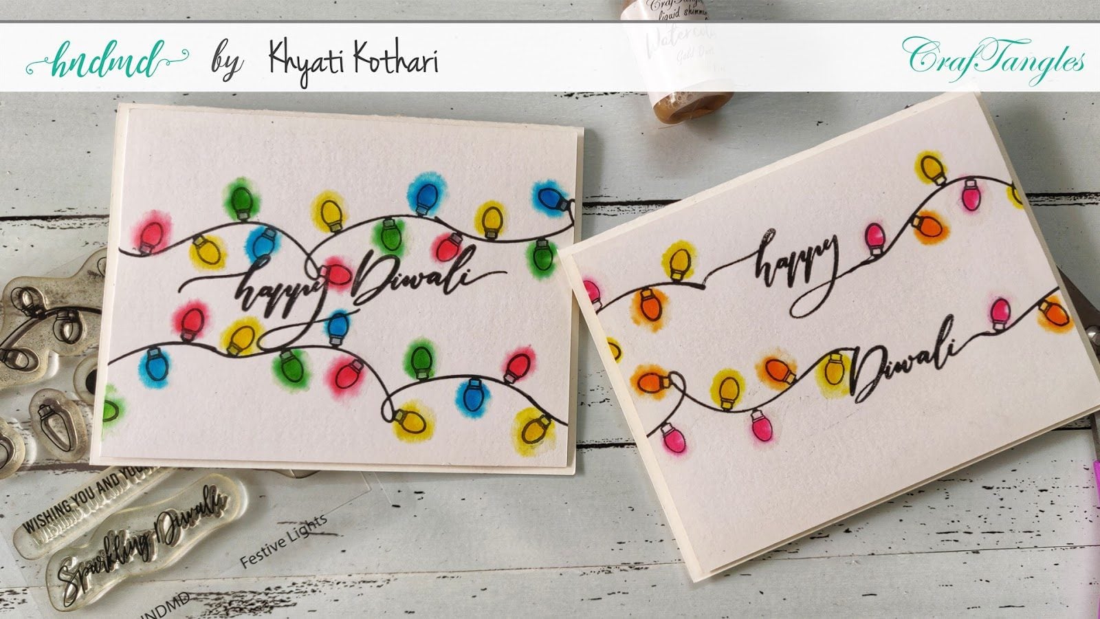 DIY Quick and Easy CAS Festive Cards with video tutorial - CraftAdda Blog
