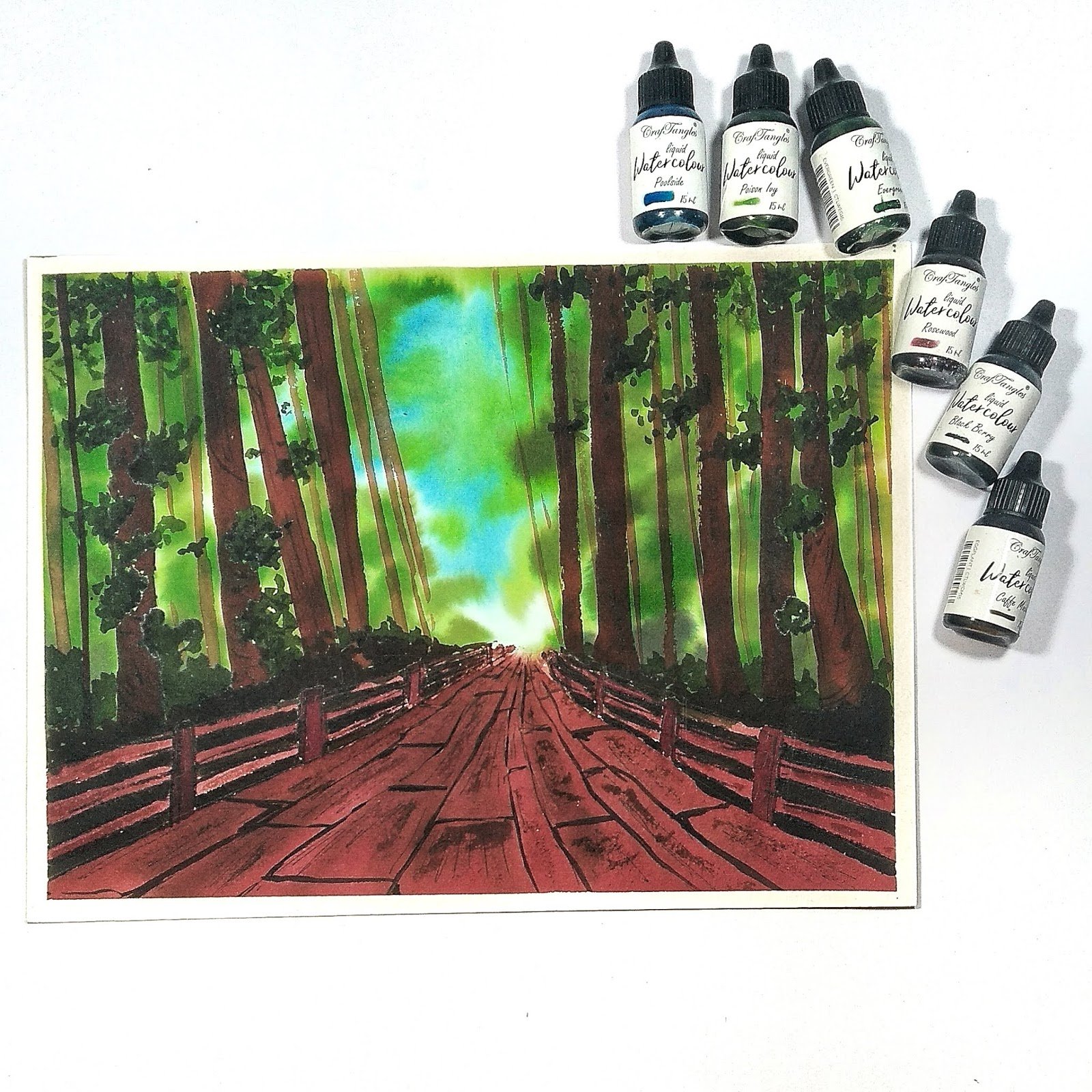 Watercolor Forest Complete Tutorial Video - CraftAdda Blog