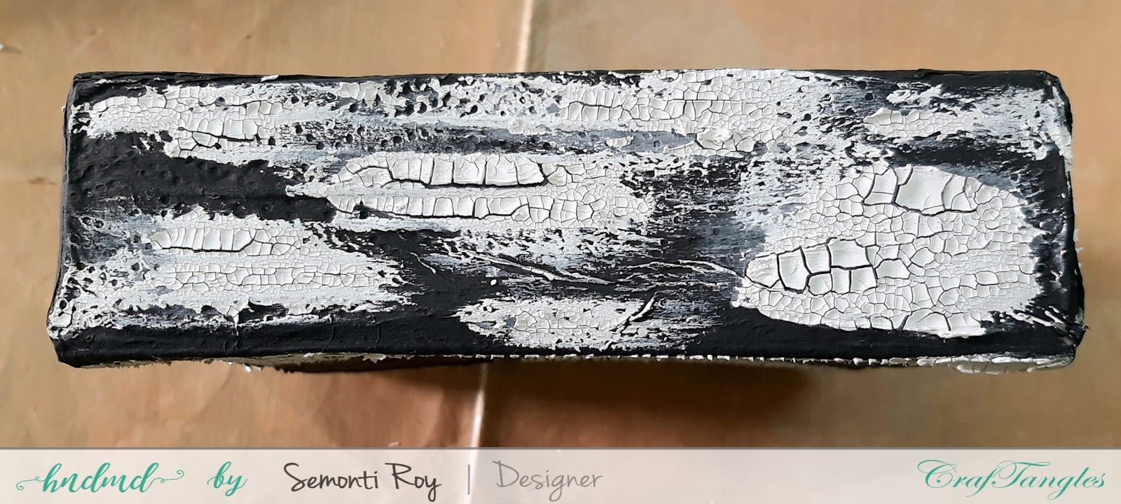 Time Machine Altered Box With Rust Effect Paste - CraftAdda Blog