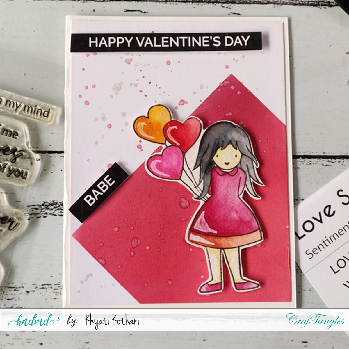 Bold and Colorful Valentine Card with Video Tutorial - CraftAdda Blog