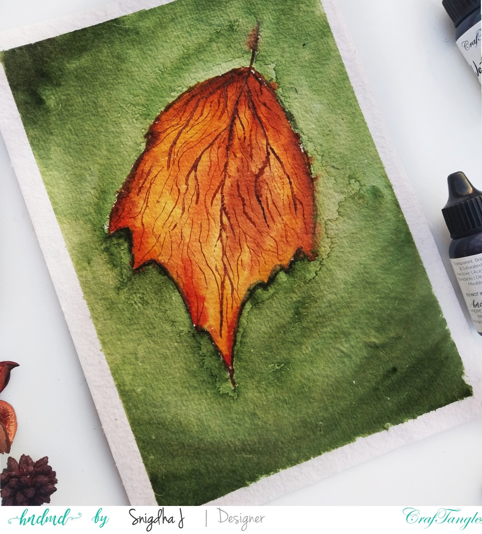 Beautiful Autumn Leaf Watercolor Tutorial - CraftAdda Blog
