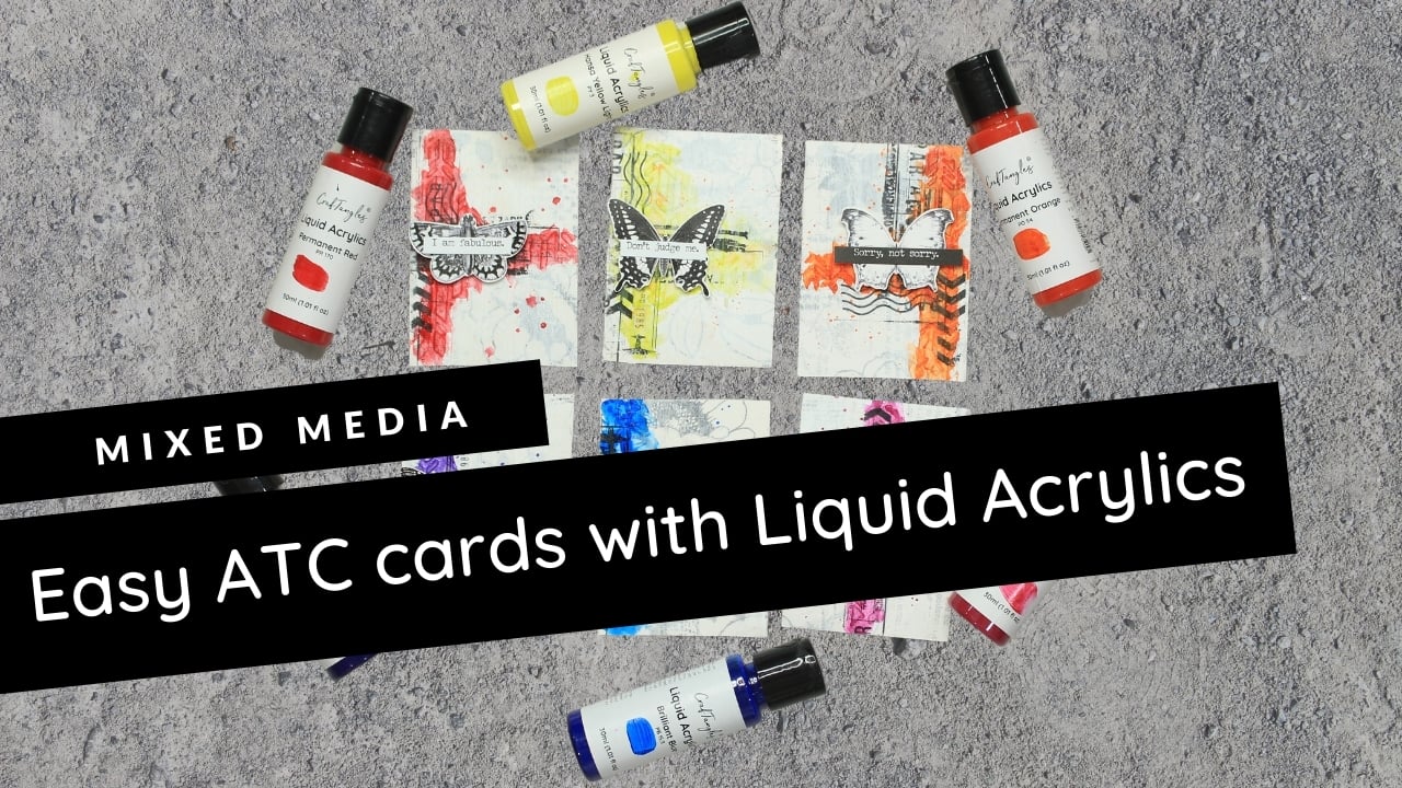 Simple and easy ATCs with Liquid Acrylics - CraftAdda Blog
