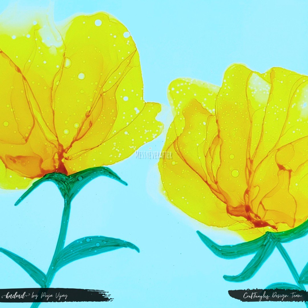 DIY Easy Alcohol Ink Flowers - CraftAdda Blog