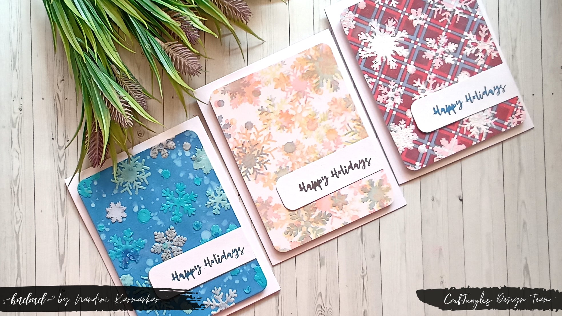 3 Snowflake Cards for Christmas - CraftAdda Blog