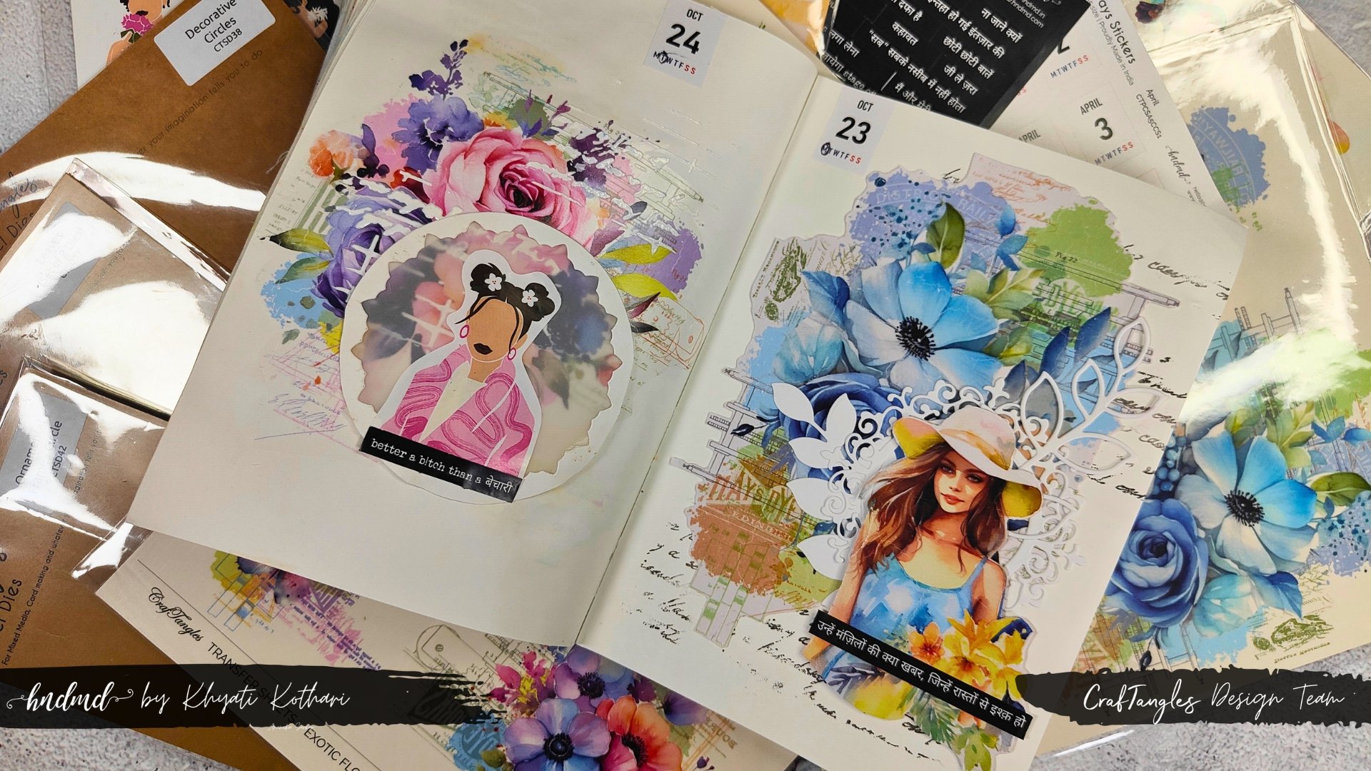 Art Journal - Flower Girls - CraftAdda Blog