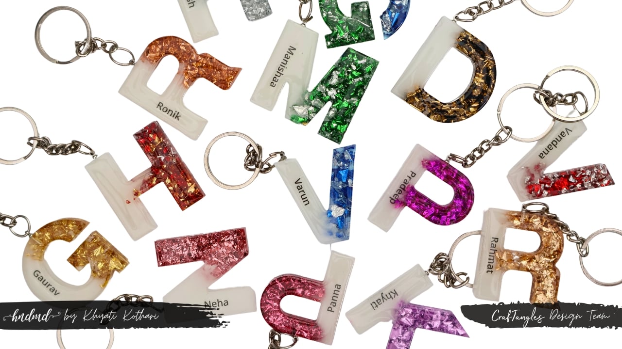 How to make Alphabet Resin Keychains - CraftAdda Blog