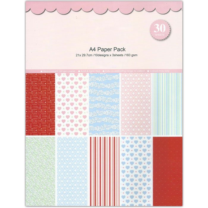 Assorted A4 Paper Pack - Love Blooms (Set of 30 sheets) - PPA4*30 ...