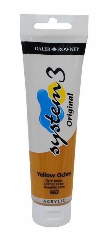 Daler Rowney System 3 Original Acrylic 150 ml - Yellow Ochre ...