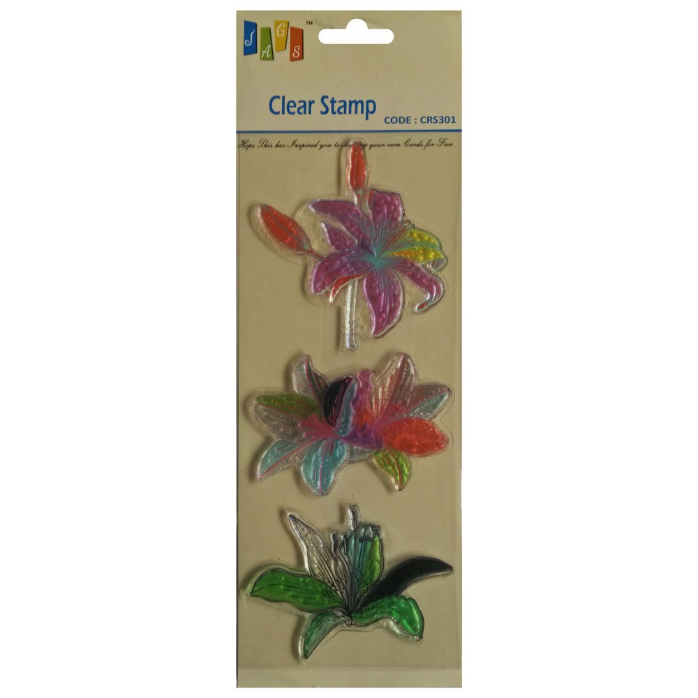 Wild Orchid Stamp (Large) - CRS301 - CraftAdda
