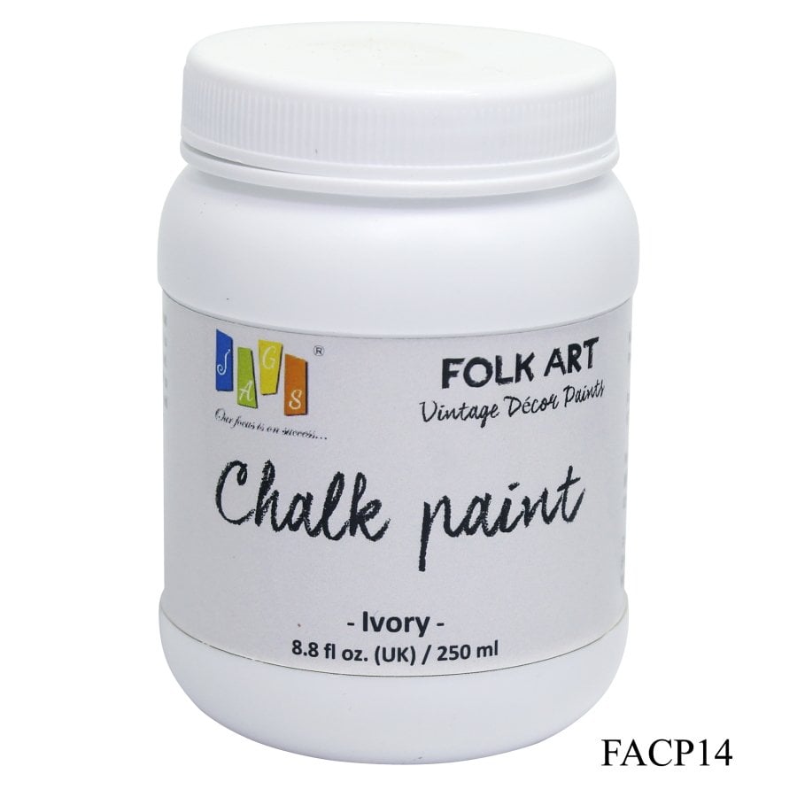 Jags Chalk Paint - Ivory (250 ml) - FACP14 - CraftAdda