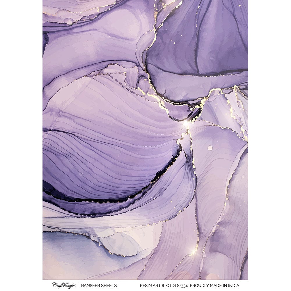 CrafTangles A4 Transfer It Sheets - Resin Art 8 - CTDTS-334 - CraftAdda